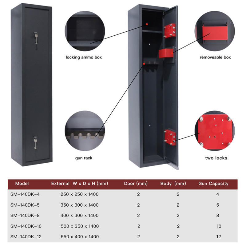 Chuankun SM-140DK-8 Home Defense Key Lock Gun Safe with Fast Delivery ...
