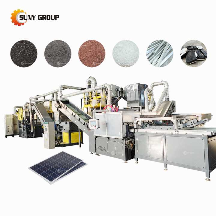 High-Purity Solar Panel Glass Recycling Machine PV Crushing ...