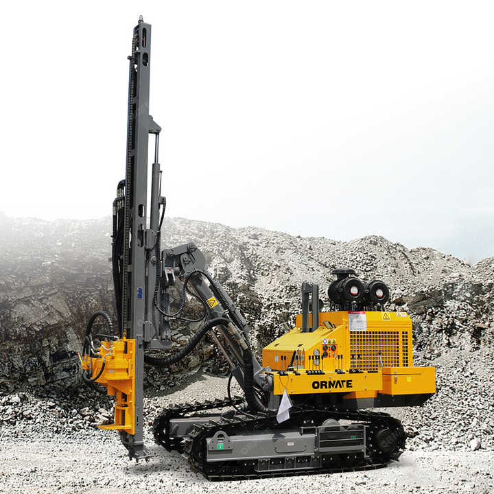 Four Cylinder Engine DTH Drilling Rigs with Mud Pump Borehole Water ...