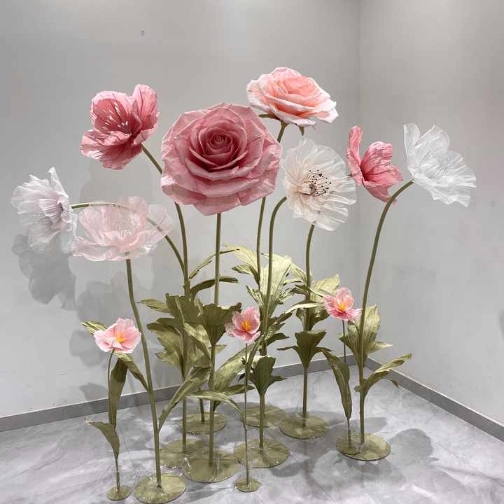 J-103 Wedding Stage Paper Flowers - Elegant Decor Solutions