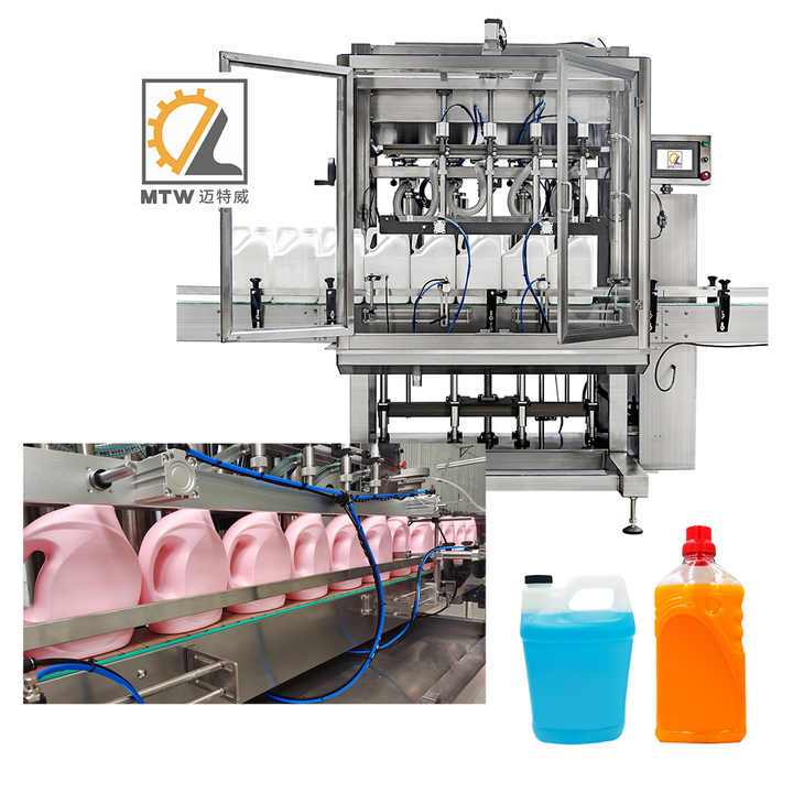 MTW Automatic 4 Head Bottled Viscous Liquid Soap Shampoo Laundry ...