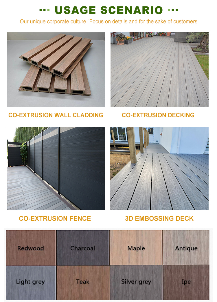 Environmental Friendly Fireproof Composite Wpc Gate Fence Garden Wpc ...