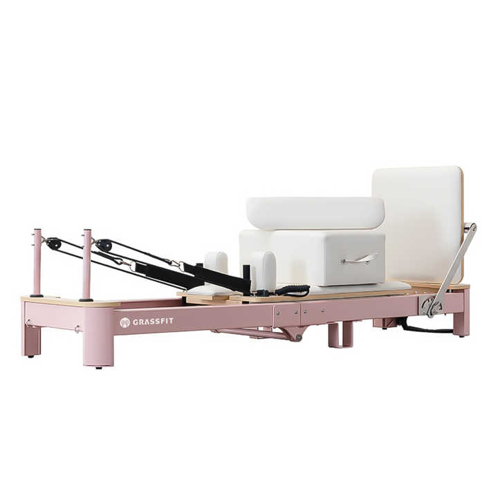 Custom Leather Color Logo Aluminum Folding Pilates Reformer