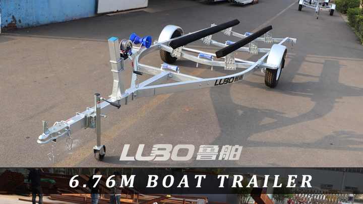 6.76 m Single Axle Galvanized Boat Trailer - Durable Hot Dip Galvanized ...