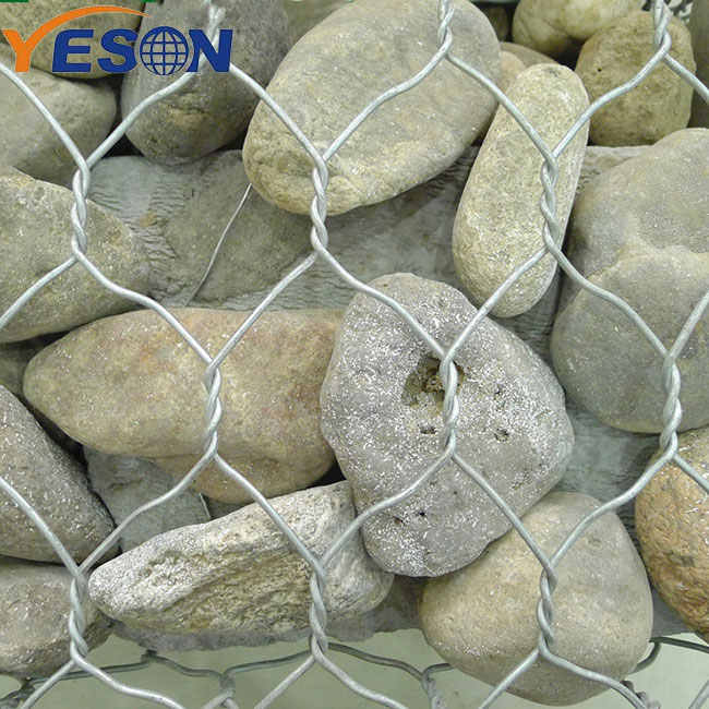 Galvanized Gabion Box Hexagonal Gabion Iron Wire Mesh Woven Gabion Net ...