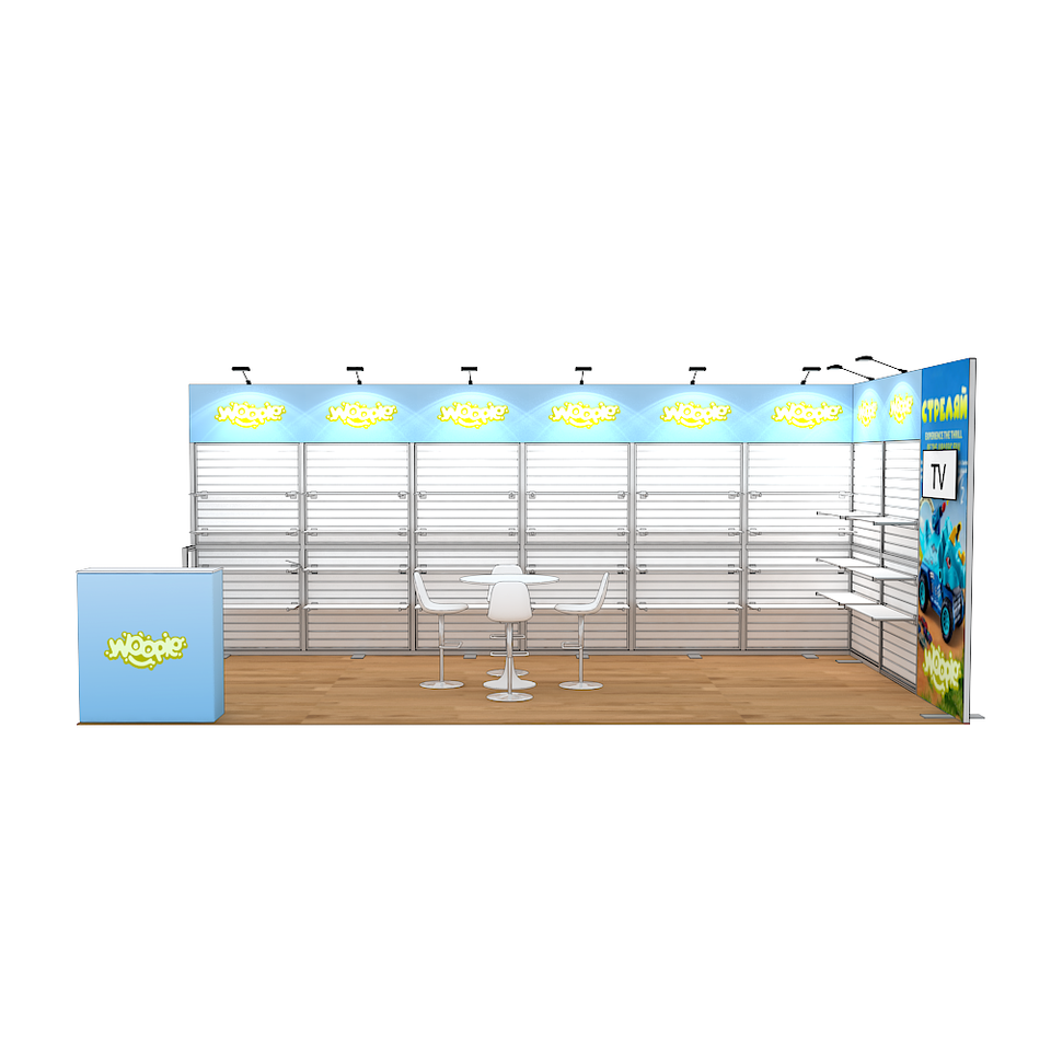 10x20ft Portable Slat Wall - Easy Setup Exhibition Stand