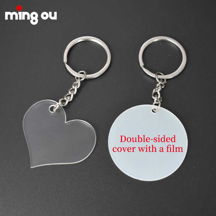 Customized Size/Shape/Logo Blank Personalized Keychain Diy Printing ...
