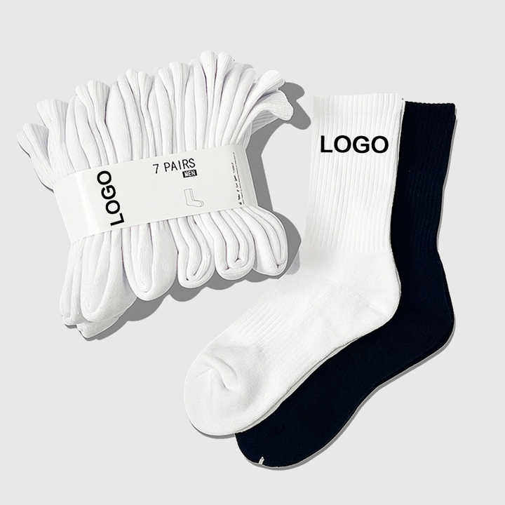 Free Sample High Quality Custom Crew Socks Custom logo Men Socks Unisex ...