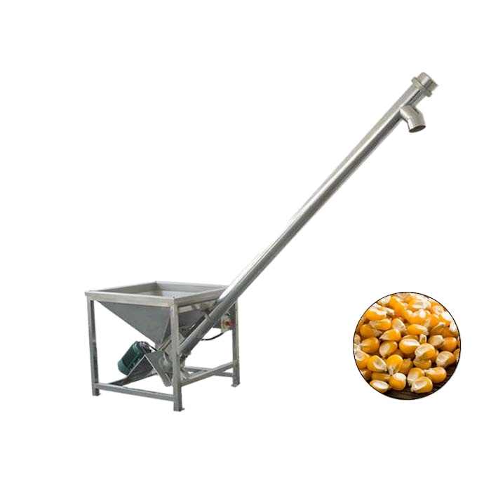 Vertical Food Lift Conveyor Screw Elevator with Hopper Vibrator Low ...