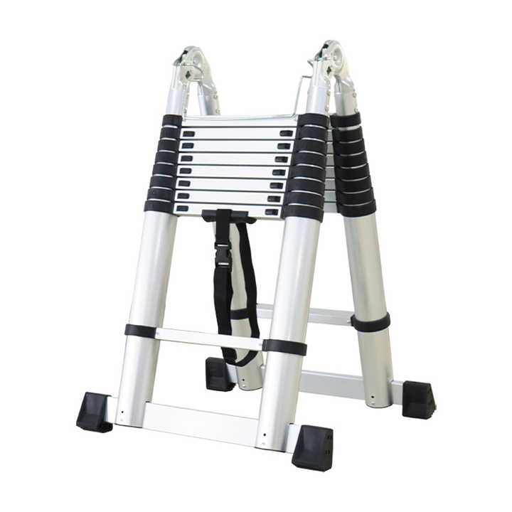 Telescoping a Frame Folding Ladder Aluminum Alloy Lightweight Extension ...