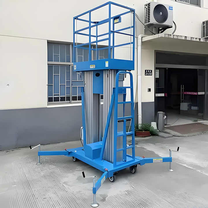 100kg 200kg Vertical Single Mast One Person Lift Small Light Aluminum ...