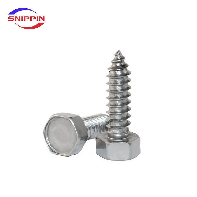 DIN7976 304 Stainless Steel Hexagon Flange Face Self-tapping Screw ST5 ...
