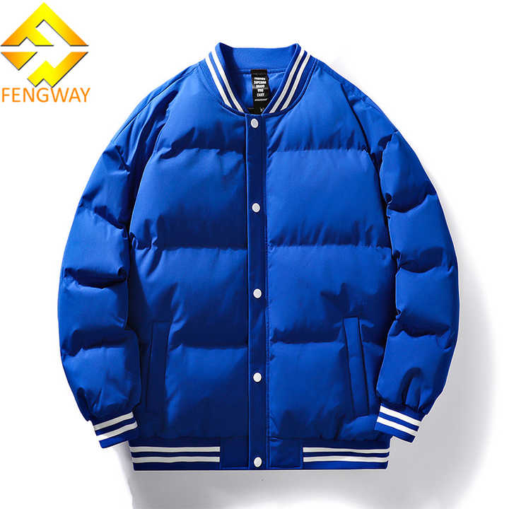 Fengway Puffer Baseball Jackets Custom logo Winter Filling Cotton ...