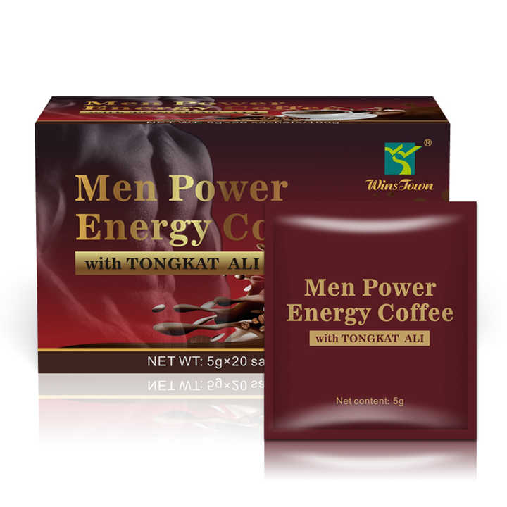 Men's Energy Power Boost Coffee with Tongkat Ali Extract Powder Black ...