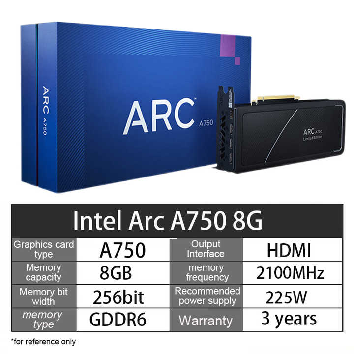 Intel Arc A750 8GB GDDR6 GPU - High Performance Graphics