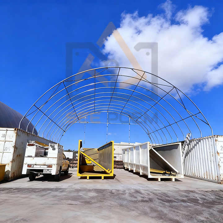PVC Shipping Container Canopy Shelter Nature Pressure Treated Wood with ...