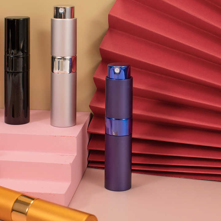 Travel-friendly 10ml Three-Section Rotary Perfume Atomizer Aluminum ...