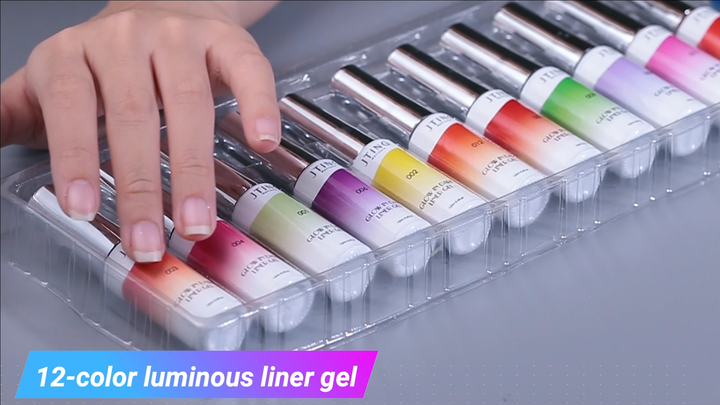 JTING Popular Design 5series Glow Neon Platinum Disco Colors Liner Gel ...