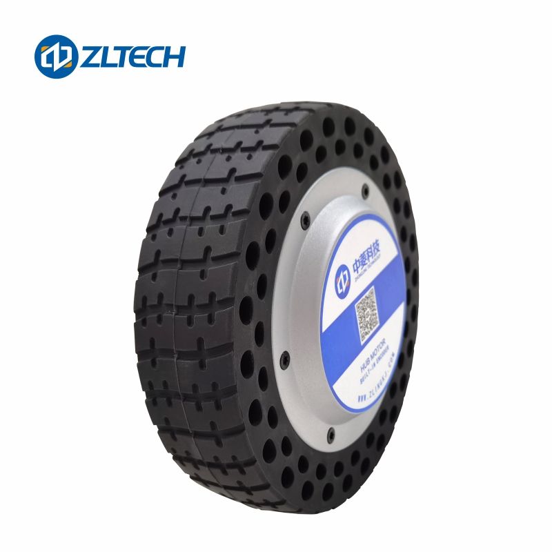 ZLTECH New Rubber Flat Tire IP65 8inch 24V 6N.m 350W 6A Built-in 4096 ...