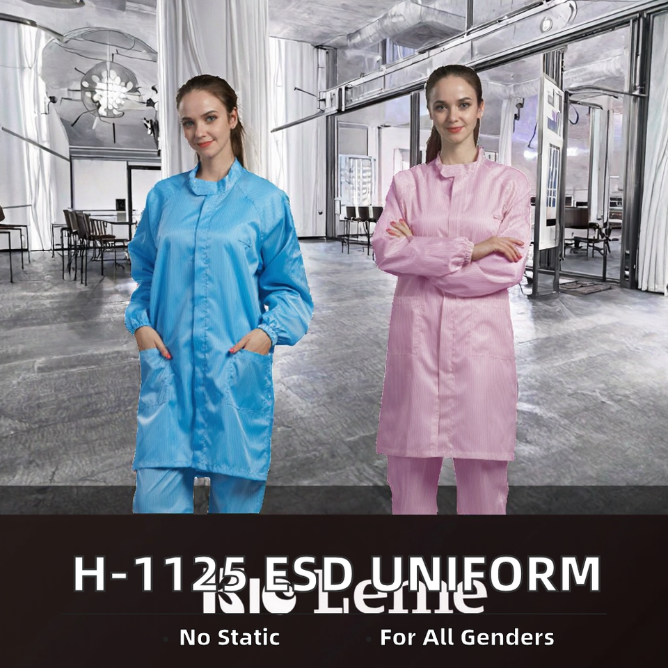 H-1125 Anti-Static ESD Gown Clean Room Sterile Uniform Smock Safety ...