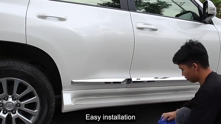 Chrome ABS Side Body Molding Cover Door Molding Trim Car Accessories ...