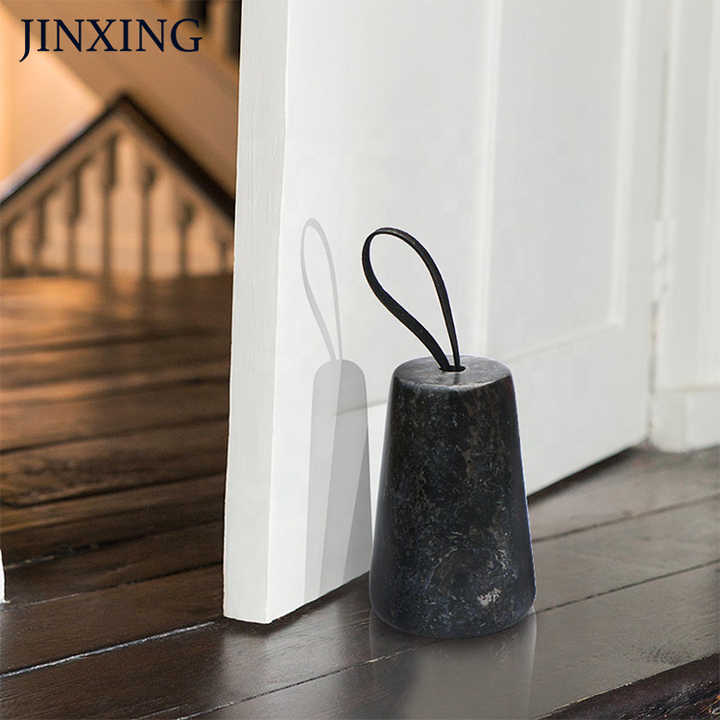 Natural Stone Marble Door Stopper with Handle - Decorative