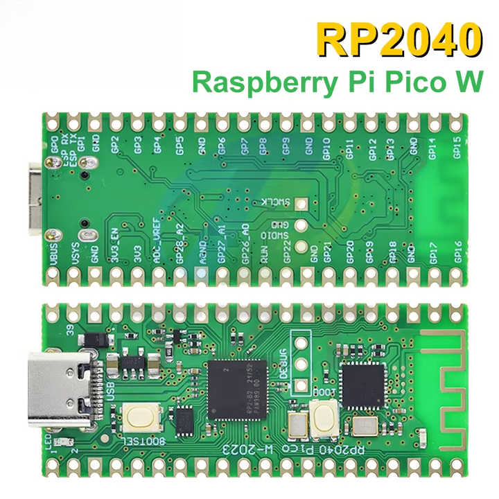 RP2040 Raspberry Pi Pico W Board With 2.4G WiFi Dual-Core 264KB ARM ...