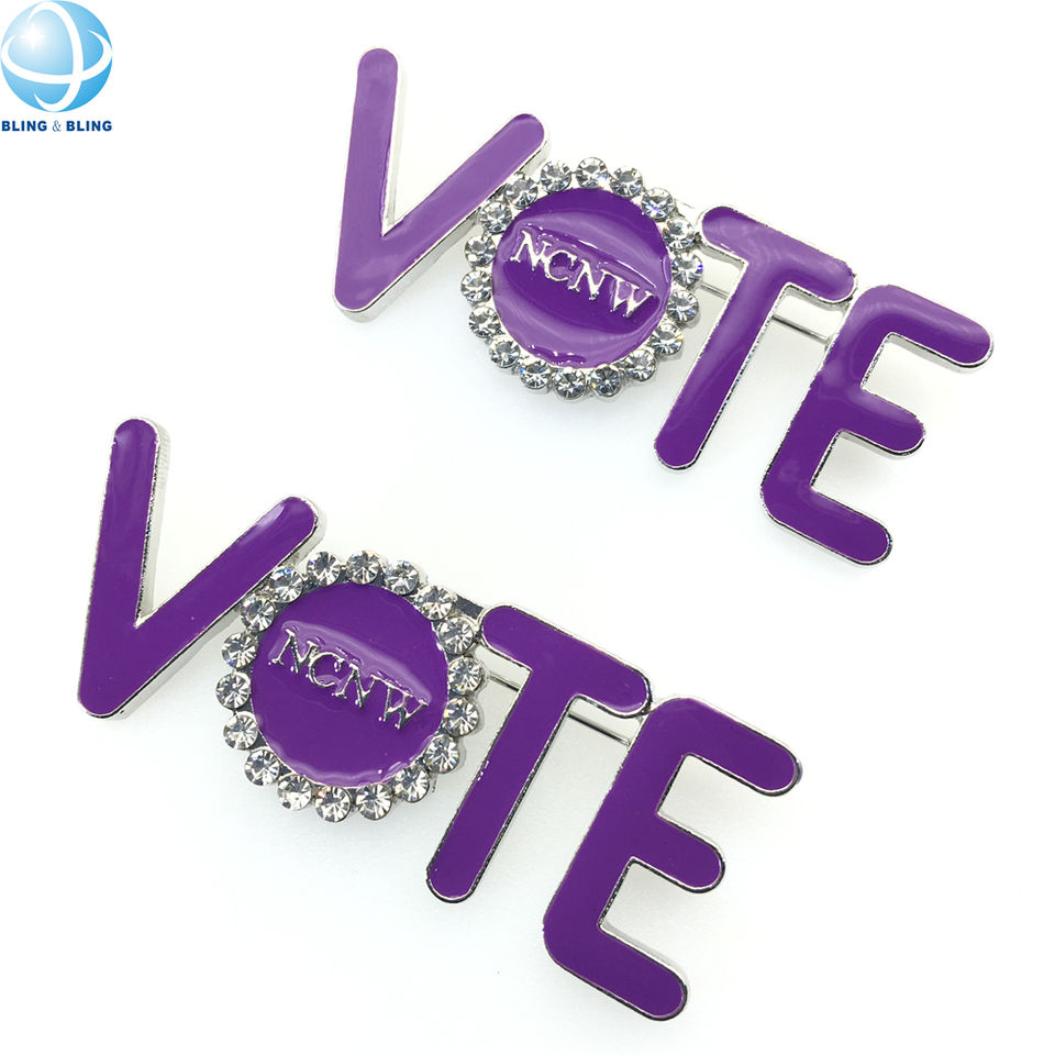 Fashion Design NCNW Legacy Pearls Pins Rhinestone Purple Enamel ...