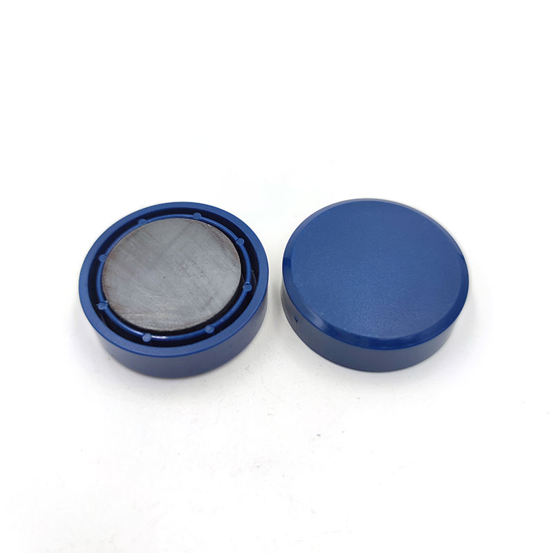 Plastic Coated Round Magnet Strong Magnetic Push Pin D40mm Fridge ...