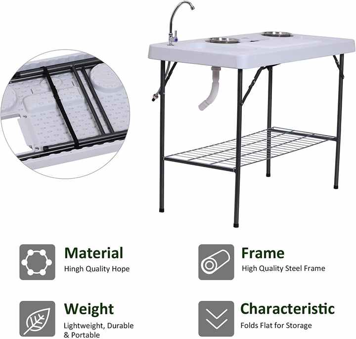 Best Price Multi-Use Outdoor Plastic Fillet Table for Fishing Hunting ...
