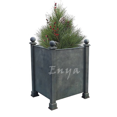 Extra Large Home Garden Cast Stone Weathered Concrete Palm Tree Plant ...