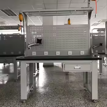 Leenol Metal Work Bench - Heavy Duty & Adjustable Table