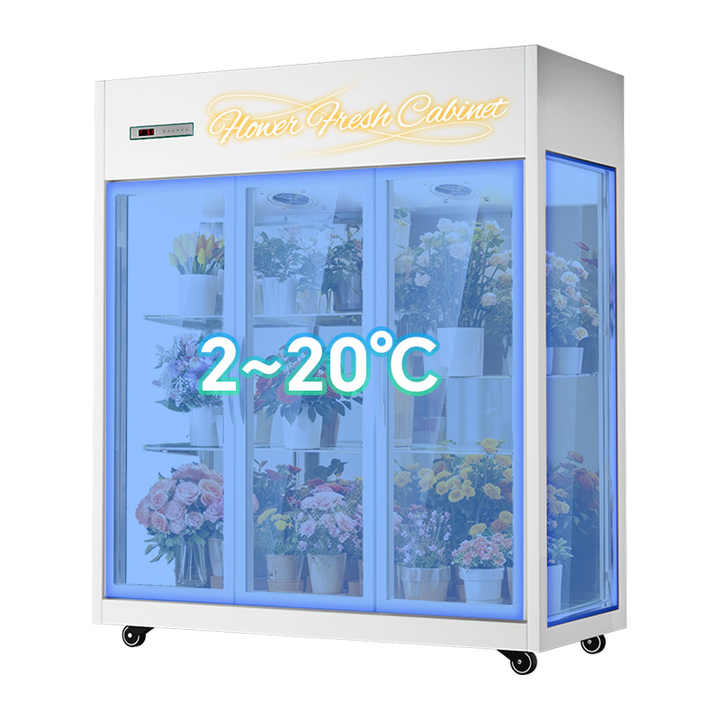 3-Door Flower Fridge - Commercial Refrigeration Equipment for Fresh ...