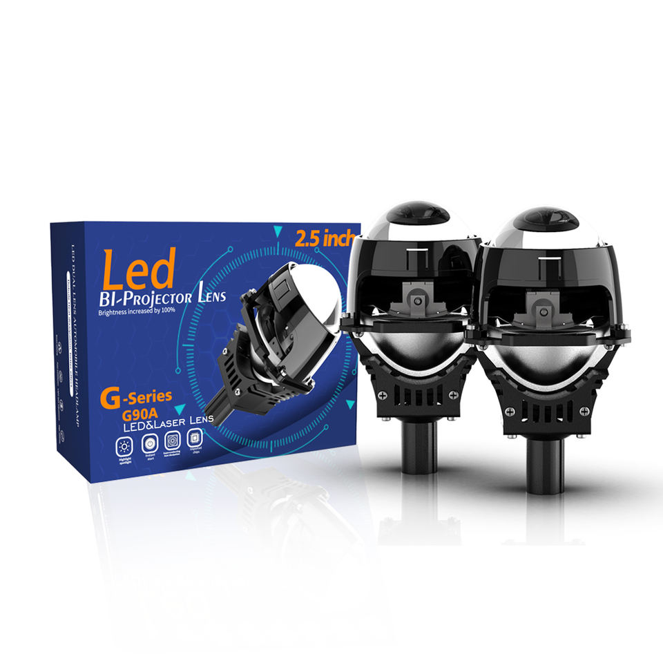 G90A Bi LED Projector Lens Car Headlight - 110W, 6000K