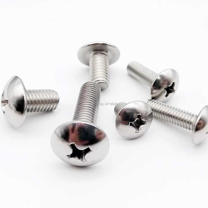 10/50X M2 M2.5 M3 M4 M5 M6 304 A2-70 stainless steel JISB1111T Phillips Truss Head Large Flat ...