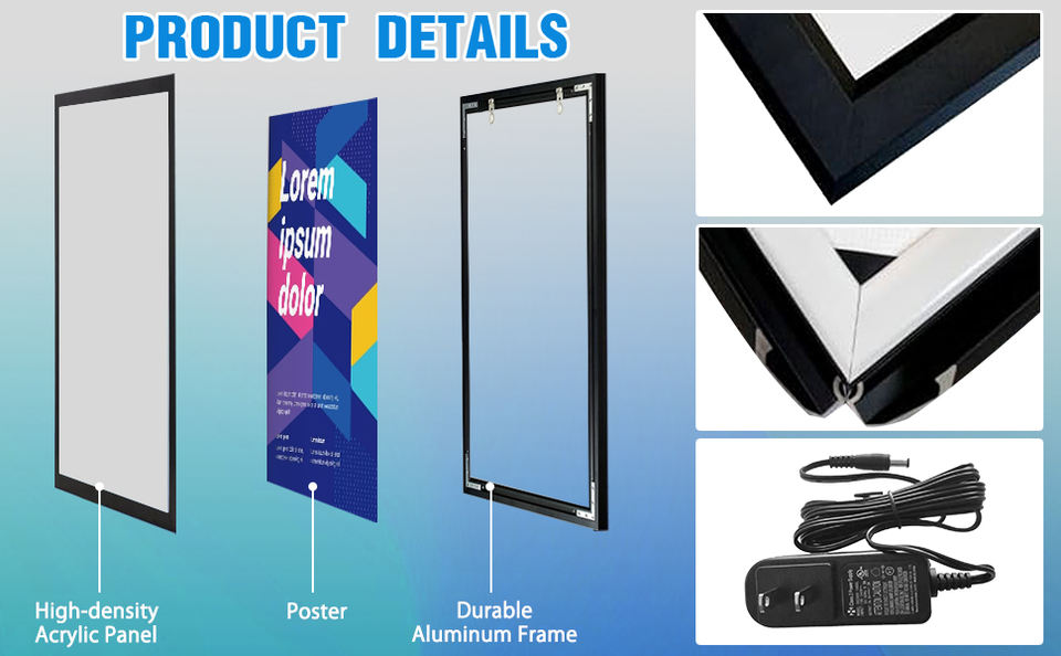 Custom Subway Restaurant LED Menu Board Rectangle Aluminum Monochrome ...