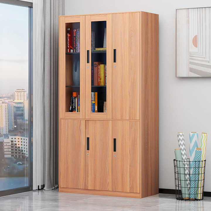 6 Doors Bookcase and Locker Cabinet Metal Office Metal Cabinet Knock ...