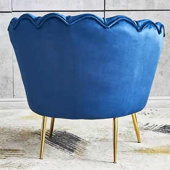 Modern Luxury Style Deep Blue Fabric Salon Chairs Italian Design Makeup ...