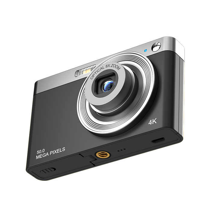 4K Portable Optical Camera - 50MP, 8X Zoom, IPS Screen