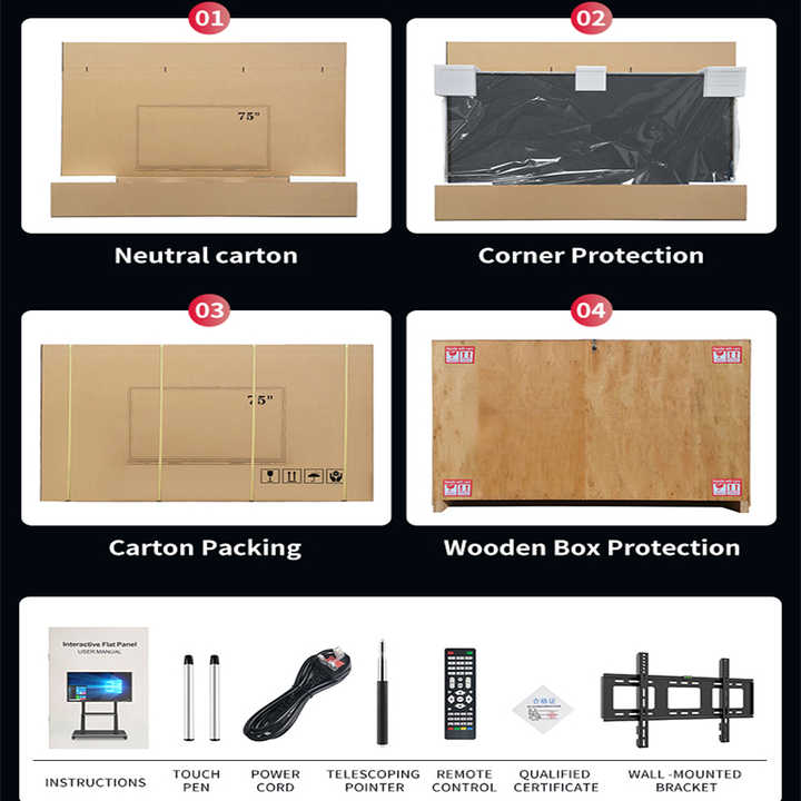 Cheap Price 55 65 75 86 98 inch School Interactive Flat Panel LCD ...