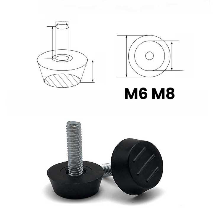 M6 M8 Furniture Height Leveler Feet Pad Table Chair Cabinet Adjustable ...