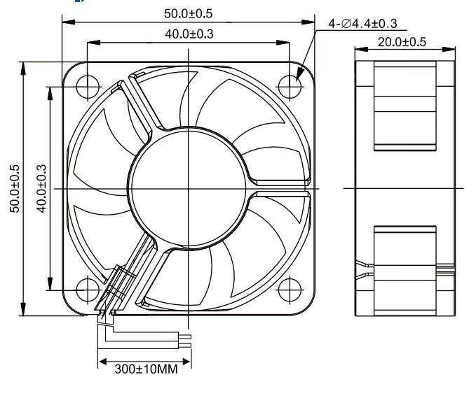 50mm Small Exhaust Fan 5020 DC Cooling Fan Water Vapor Axial Fan ...