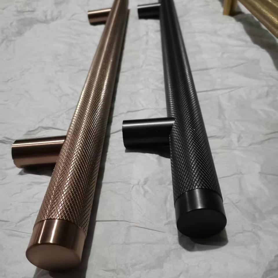 Minimalist Luxury Stainless Steel Rose Gold and Black Hotel Door and ...