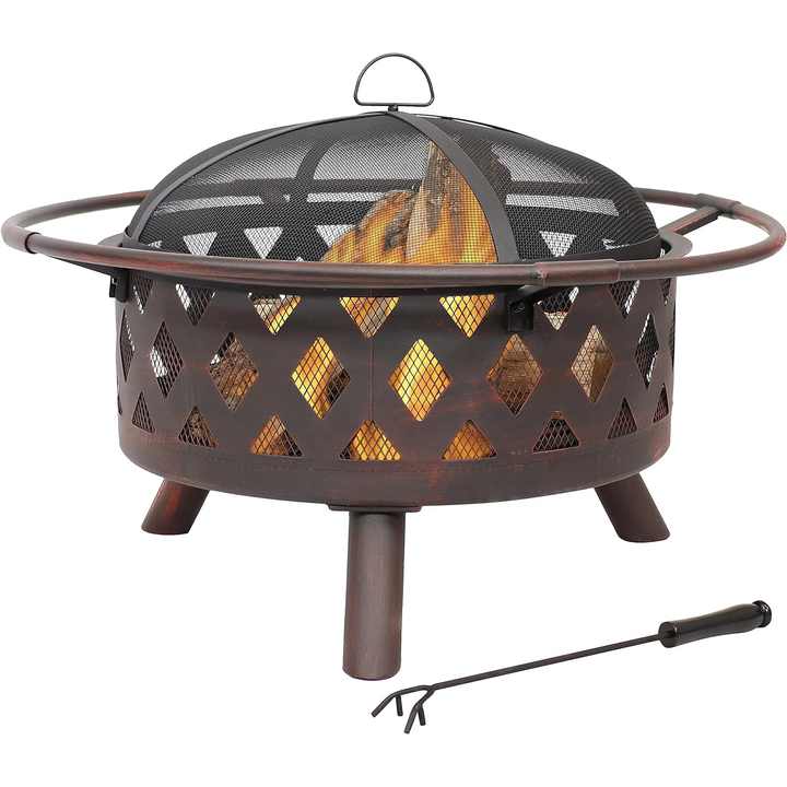 Wholesale Wood Burning Fire Pit Fire Bowl with Spark Screen
