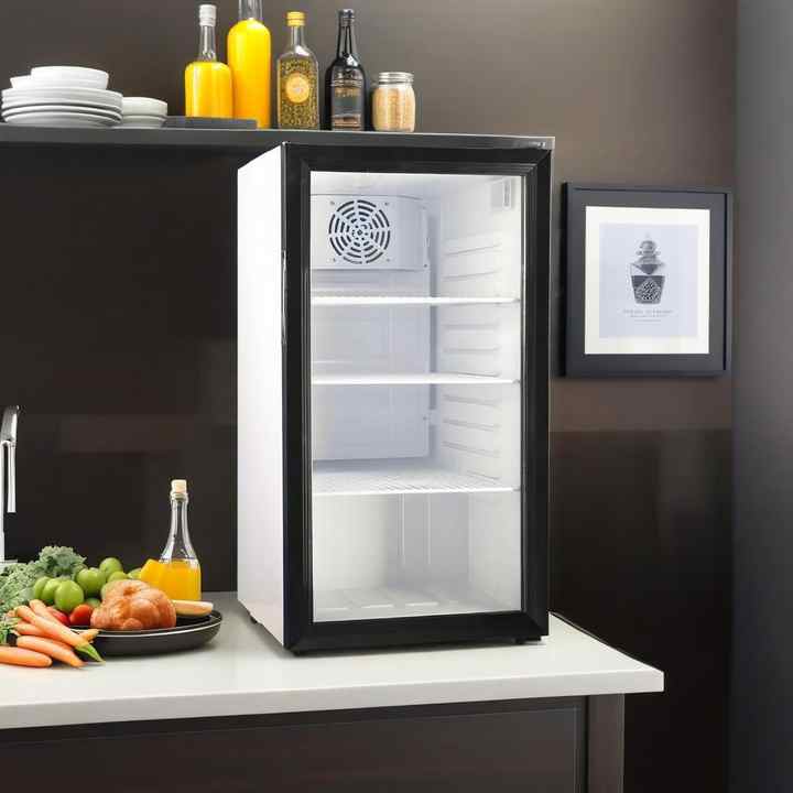 Desktop High Quality Small Refrigerator Glass Door Compact Fridge 90 ...