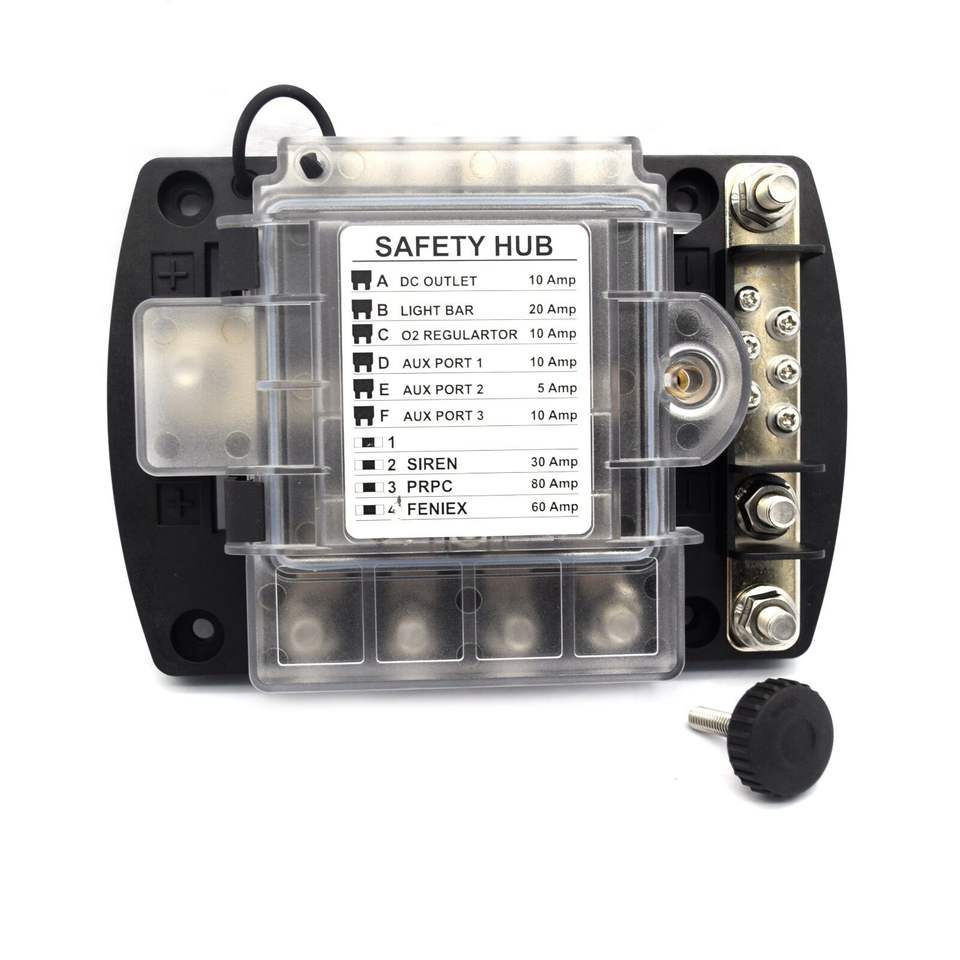 150A Circuit Blade Fuse Block Fuse Boxes 12V With Negative Bus Max Per ...
