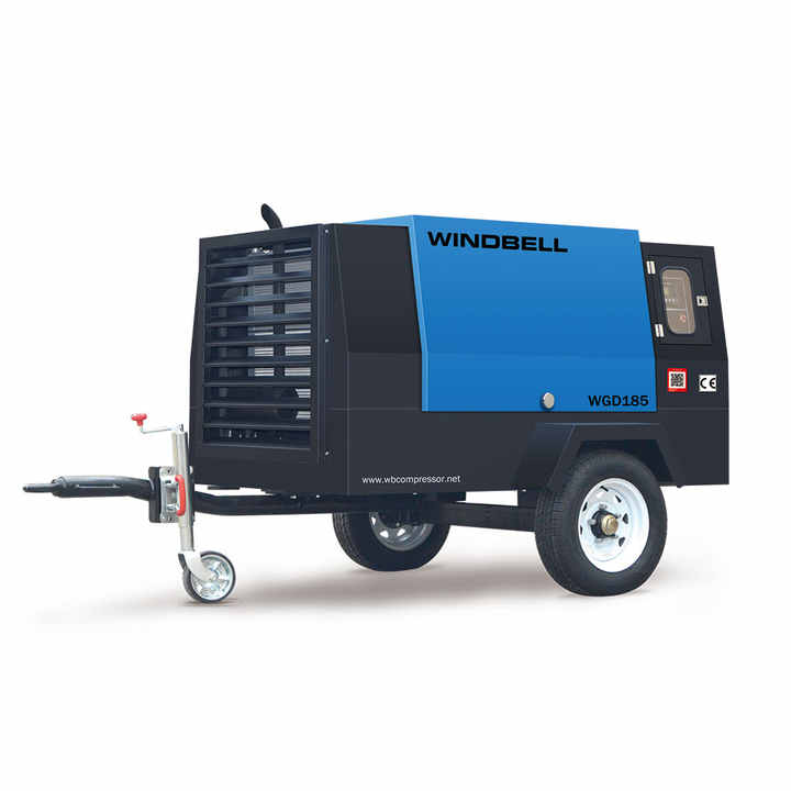 Mining Portable Diesel Engine Screw Air Compressor