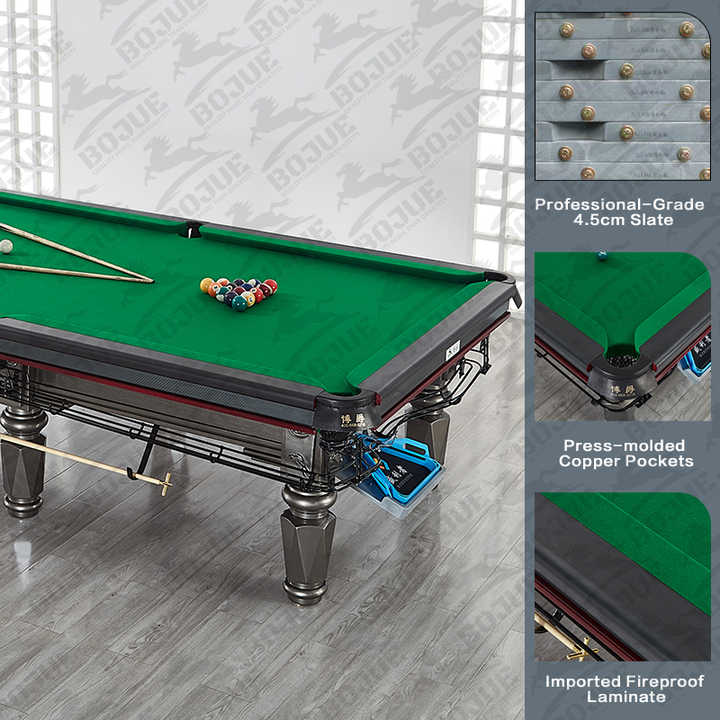 Professional-Grade Indoor Snooker Pool Table Custom Size High Quality ...