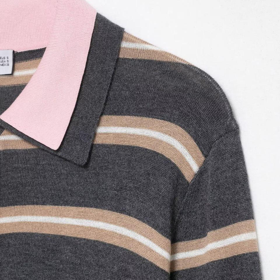 PB&ZA Women 2026 Spring Fashion Striped Knitted Fabric with Knitted ...