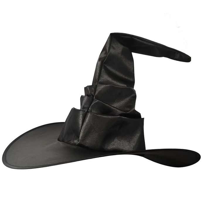 Black Wicked Witch Hat for Women Halloween Witch Cap with Spider Bat ...